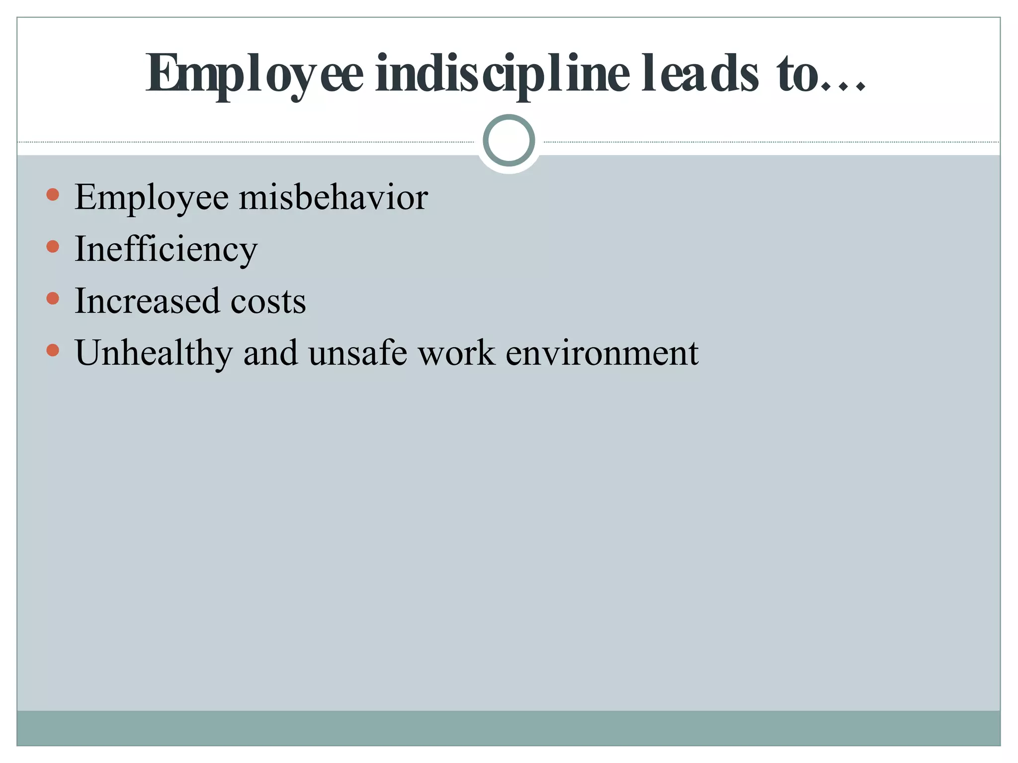 Managing employee discipline | PPT