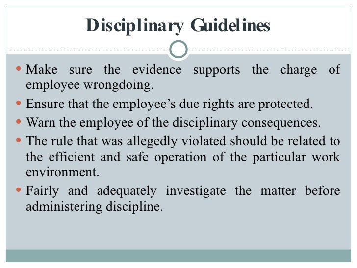 Workplace Discipline