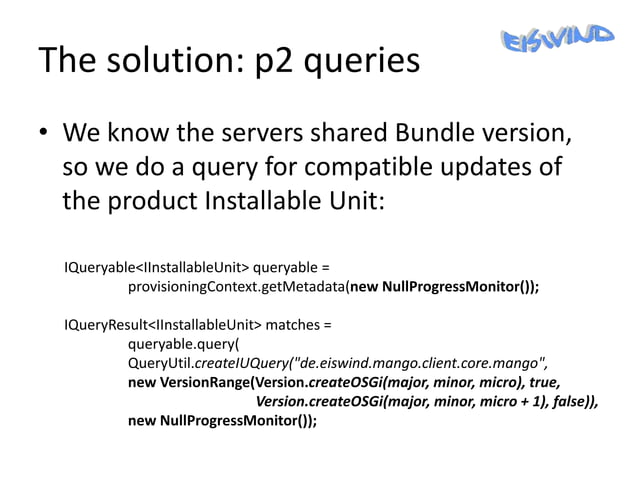 Managing enterprise client deployment with p2 | PPT
