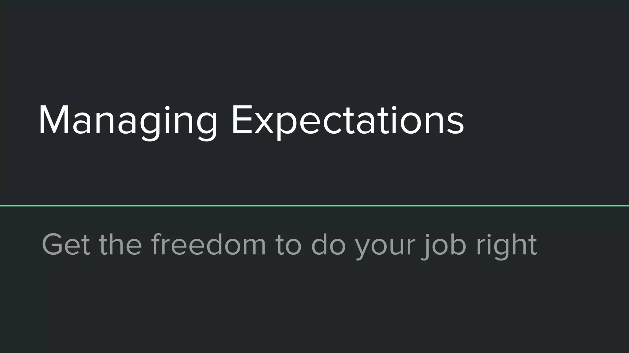 Managing expectations | PDF