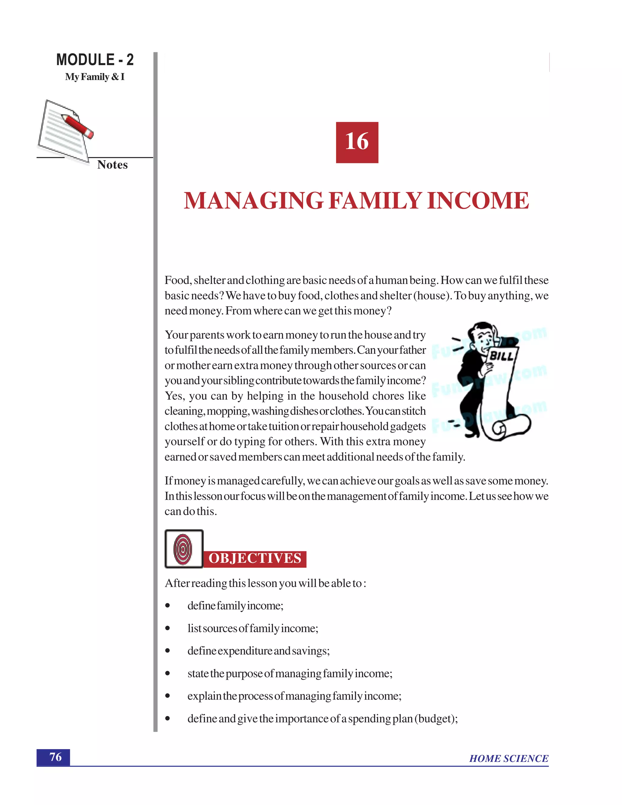Managing family income | PDF