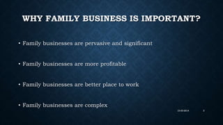 Managing family own business | PPTX