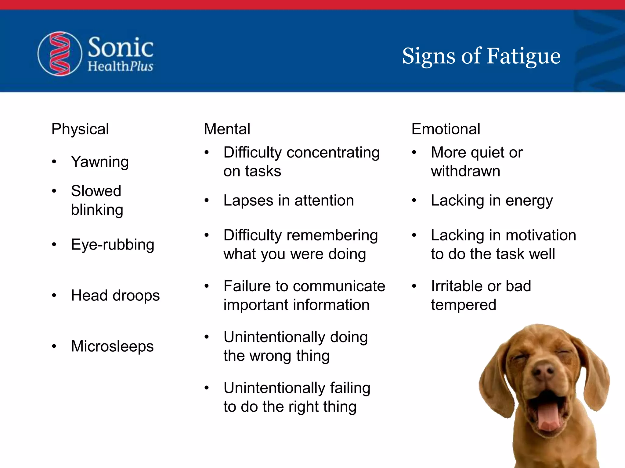 Managing fatigue in your workplace | PPTX