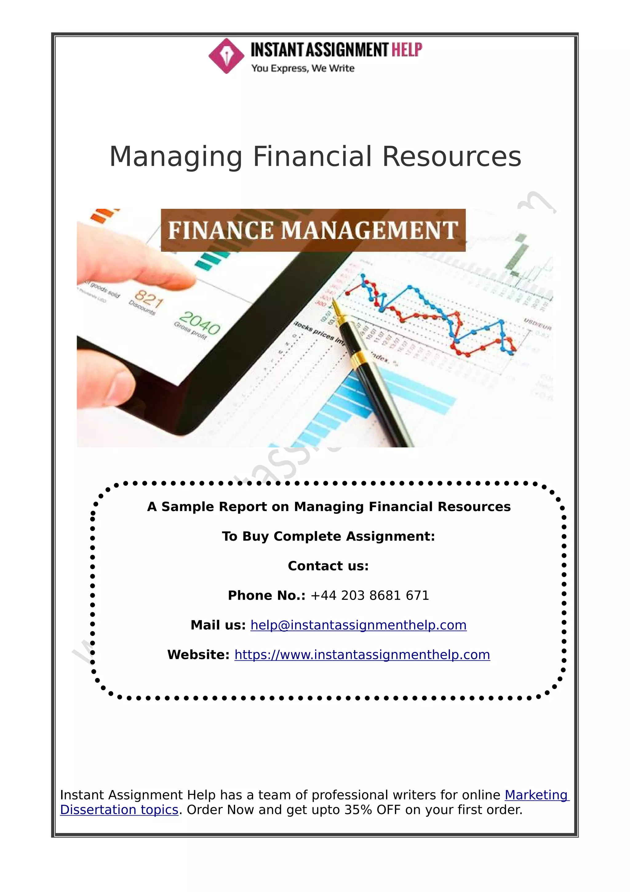 Managing financial resources | PDF
