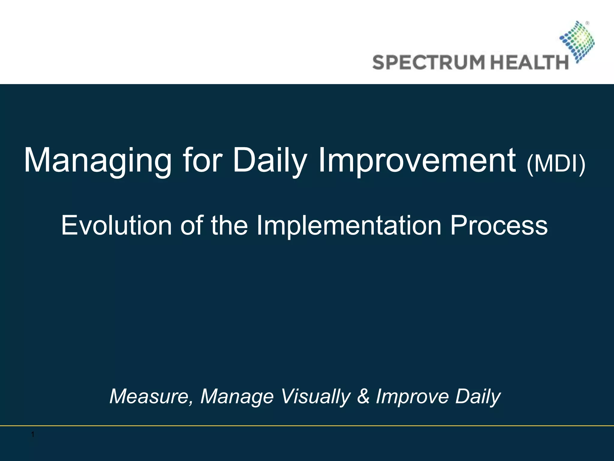 Managing for Daily Improvement (MDI): Evolution Curve | PPTX
