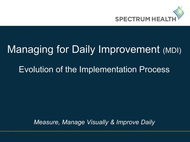 Managing for Daily Improvement (MDI): Evolution Curve | PPTX | Science