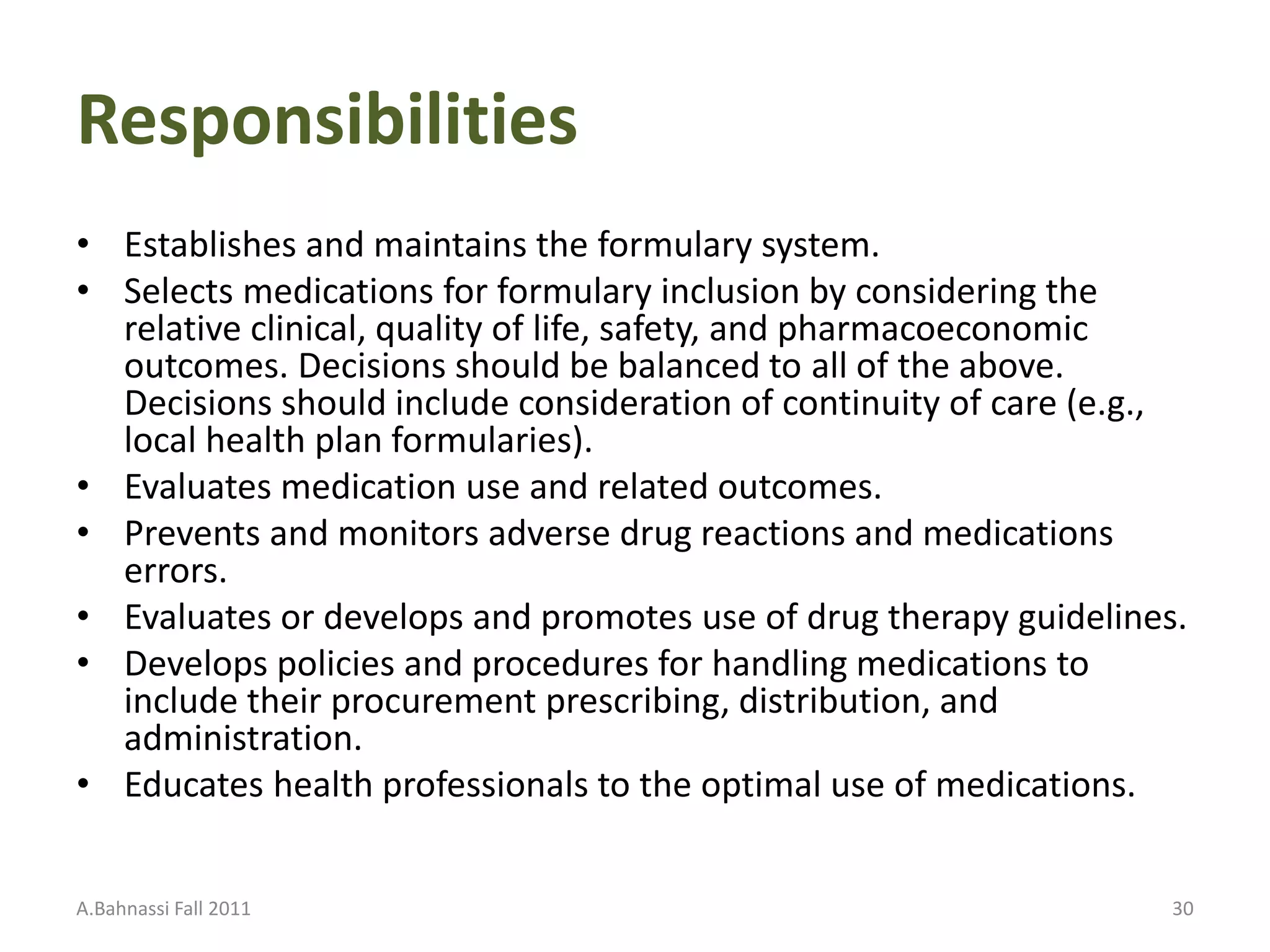 Pharmacy Practice: Managing Formularies | PDF