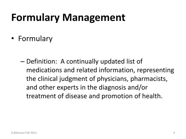 Pharmacy Practice: Managing Formularies | PDF | Pharmaceutical Industry ...