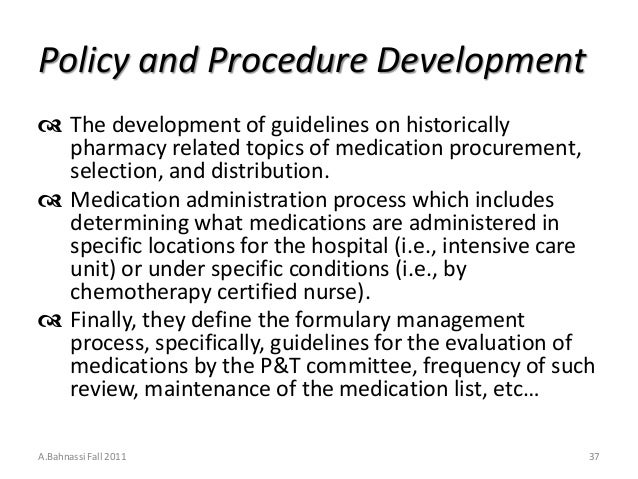 Pharmacy Practice: Managing Formularies