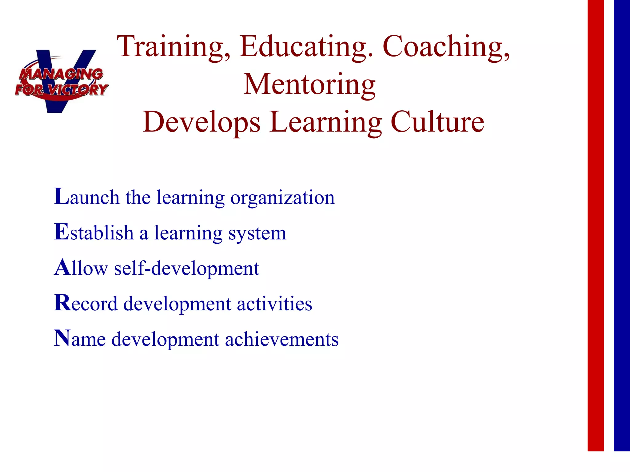 Managing for victory overview | PPT