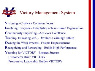 Managing for victory overview | PPT