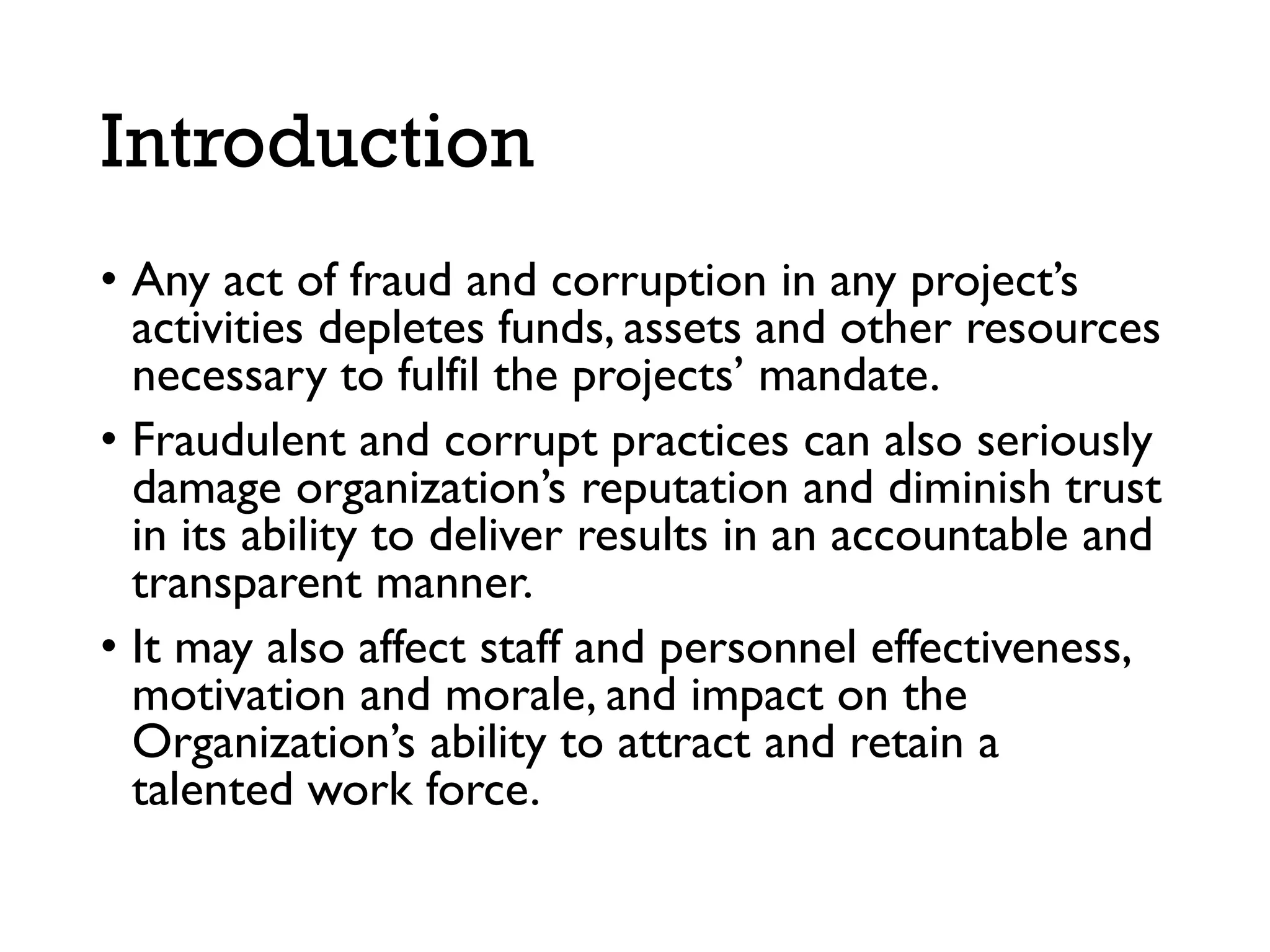 Managing Fraud and Corruption in Projects | PDF
