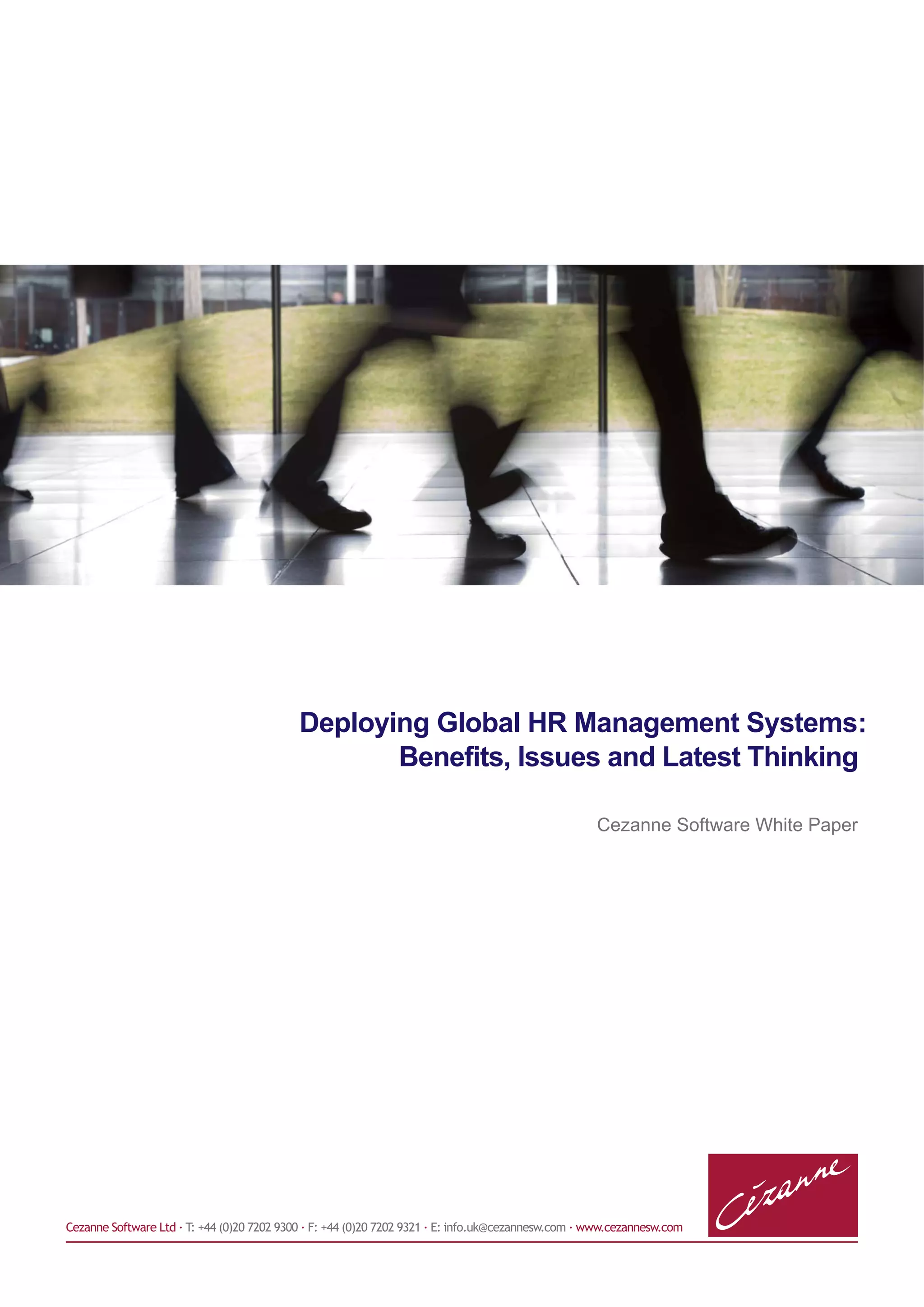 Managing Global HR - Benefits, issues and latest thinking | PDF