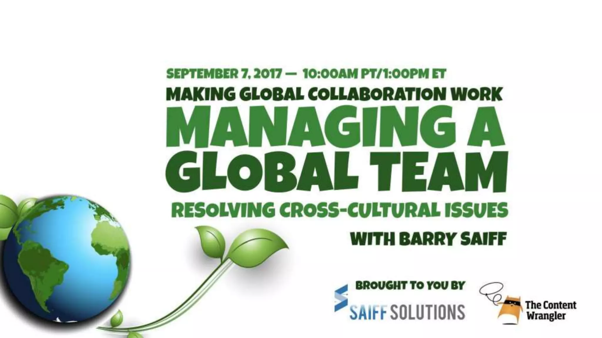 Managing a Global Team: Resolving Cross-Cultural Issues | PPTX