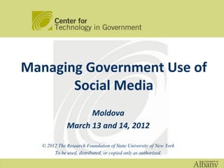 Managing government use of social media | PDF