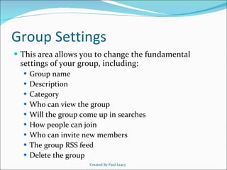 Managing groups tutorial (diigo) | PPT