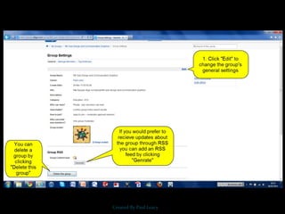 Managing groups tutorial (diigo) | PPT