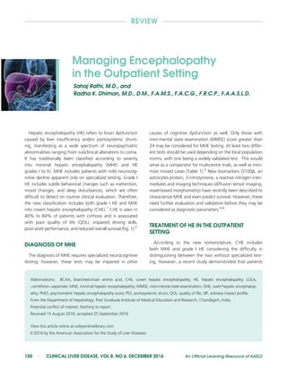 Managing hep enceph in out ptn settings | PDF