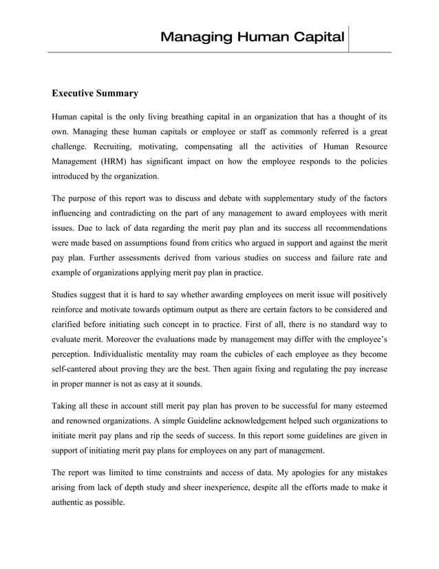 Managing human capital | PDF