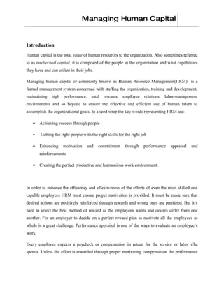 Managing human capital | DOC