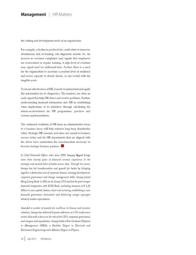 Managing Human Capital : A CFO's Perspective | PDF