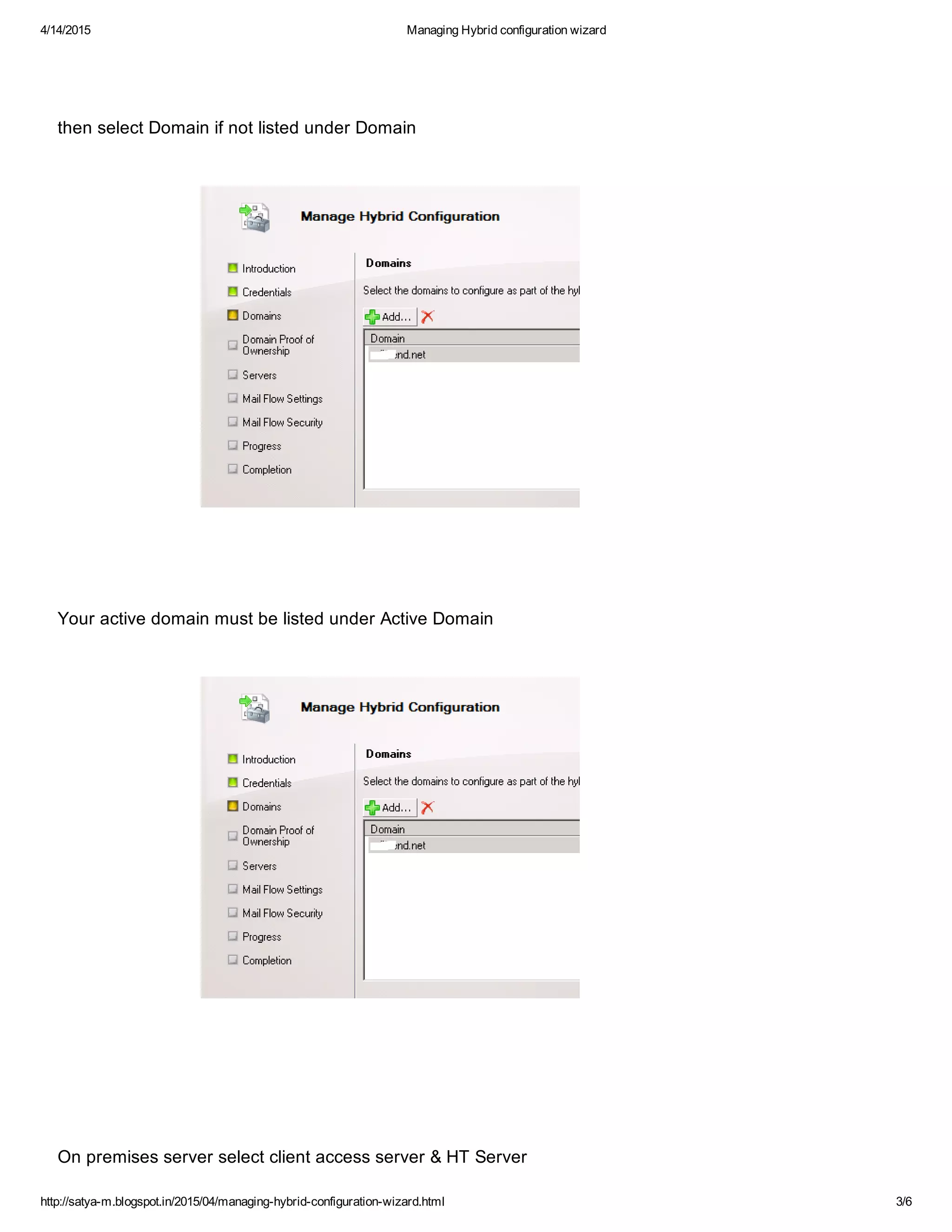Managing hybrid configuration wizard | PDF