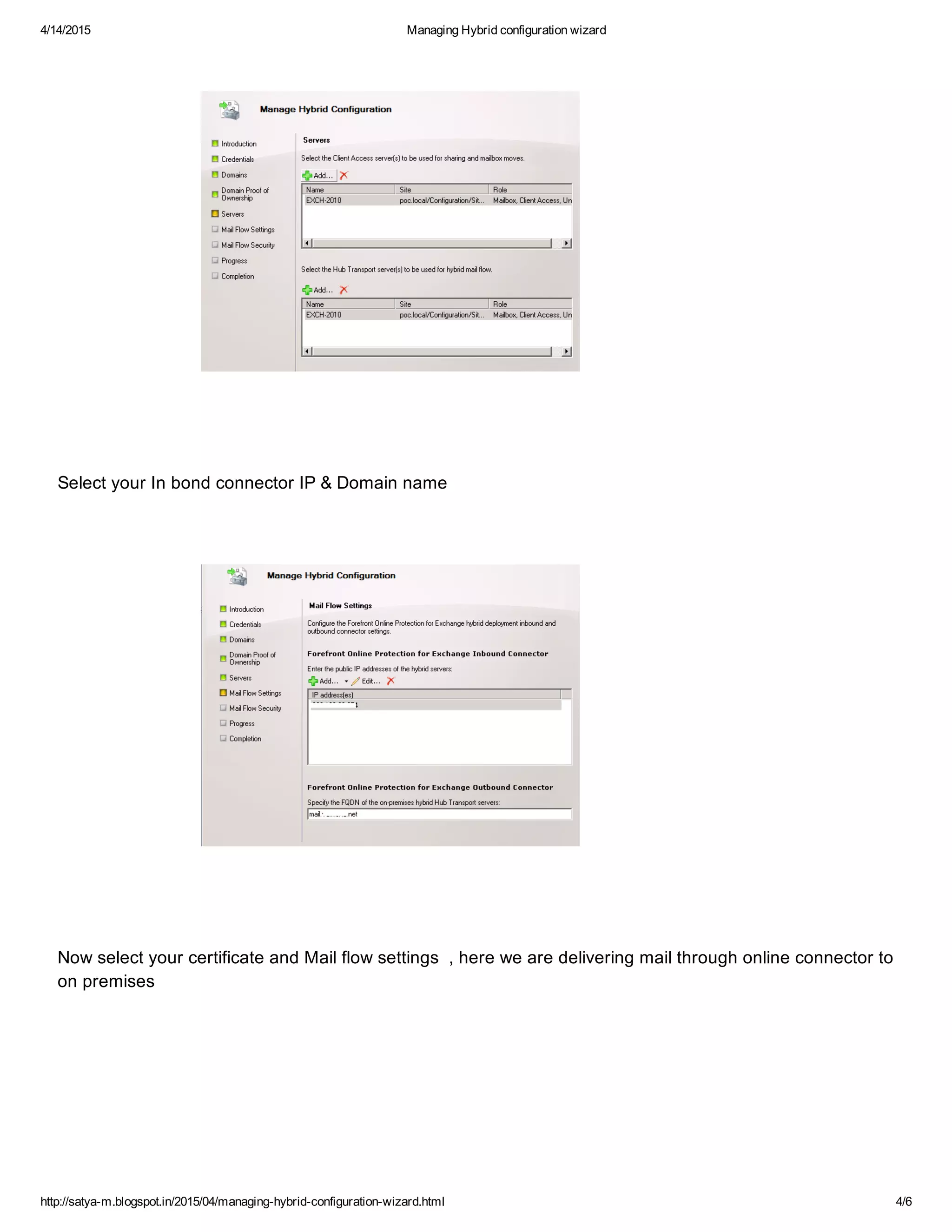Managing hybrid configuration wizard | PDF