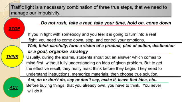 Managing impulsivity aaa | PPTX | Resume Writing and Advice | Job Search