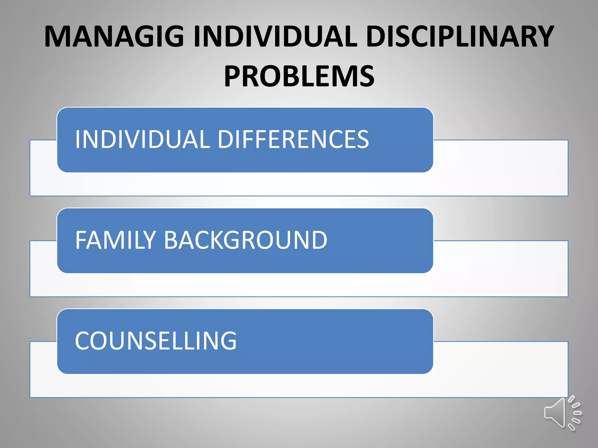 Managing individual and group disciplinary problem | PPTX