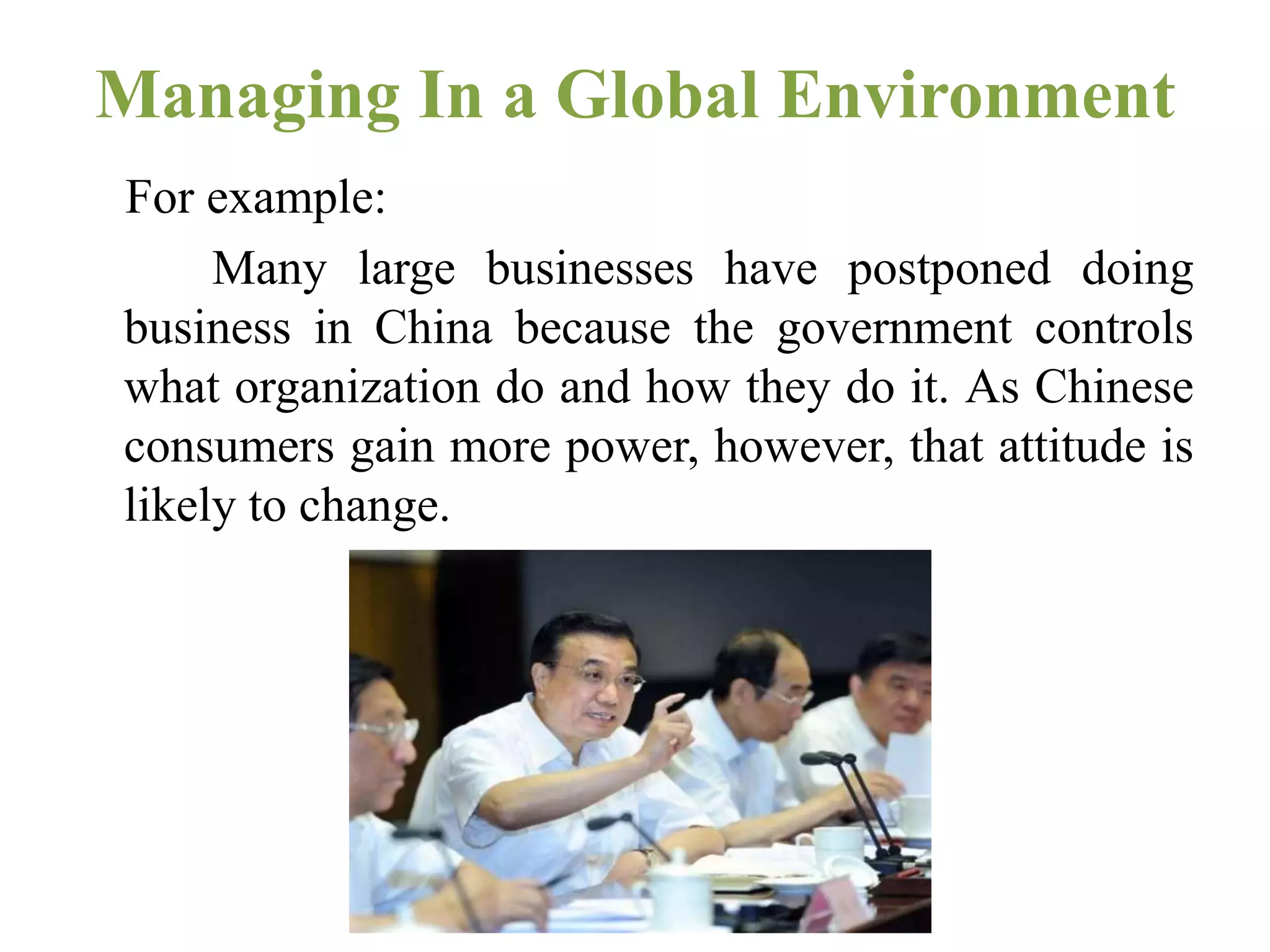 Managing in global environment | PPTX
