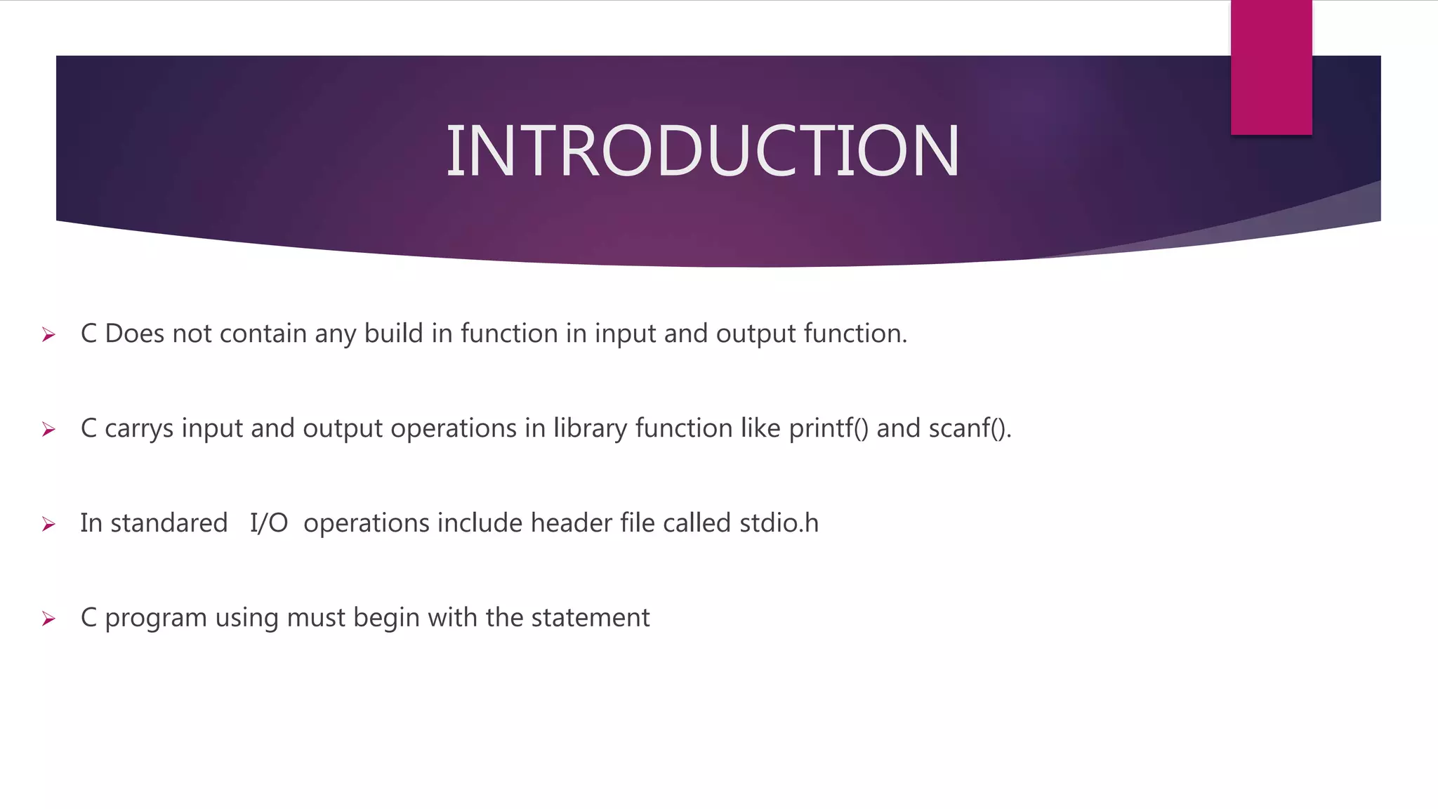 Managing Input And Output Operations In C Pptx Programming 9953