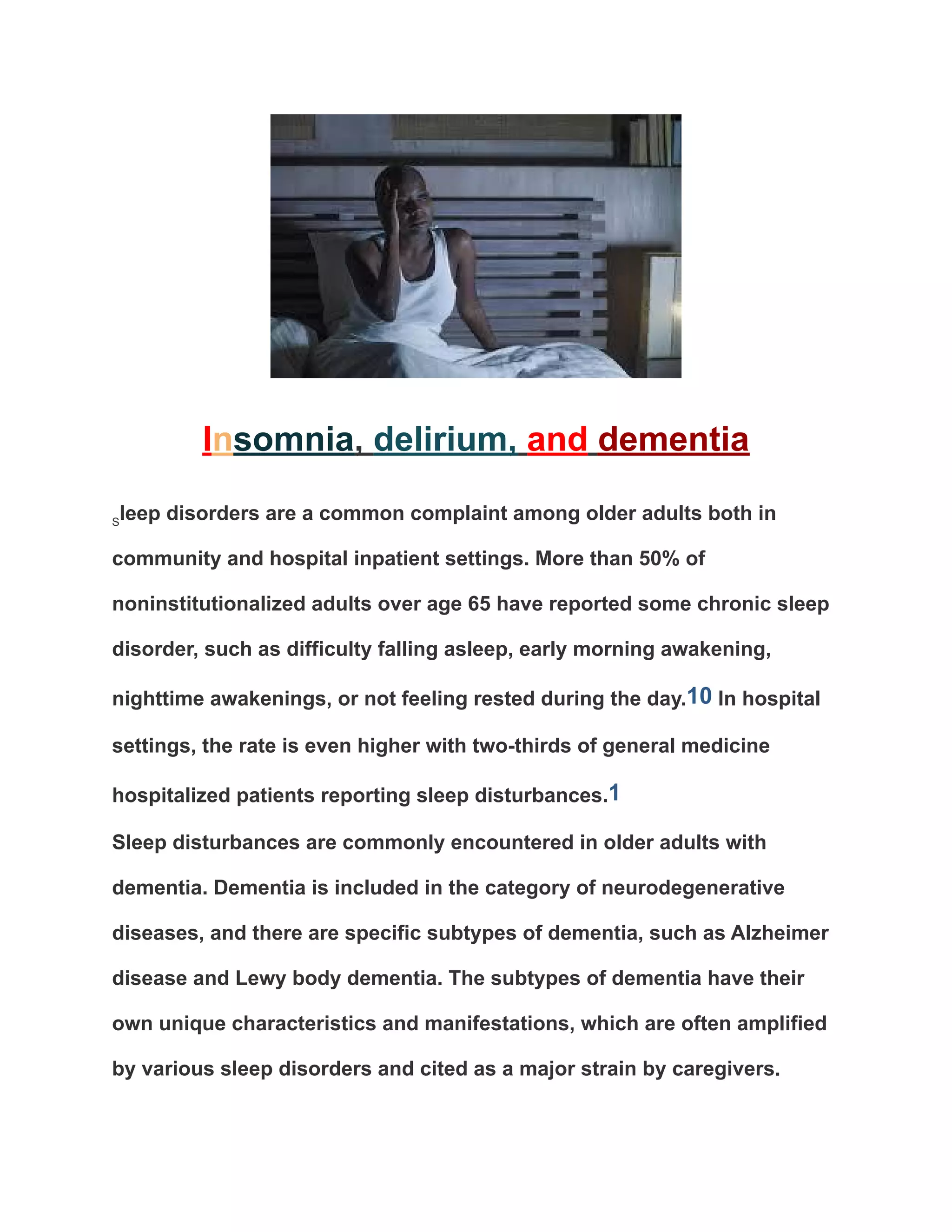 Managing insomnia | PDF