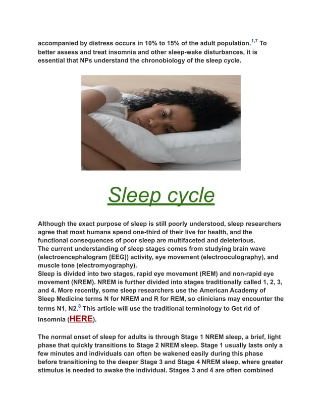 Managing insomnia | PDF