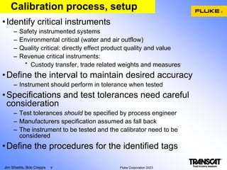 Managing Instrument Calibration and Maintenance Presented by Fluke.pptx