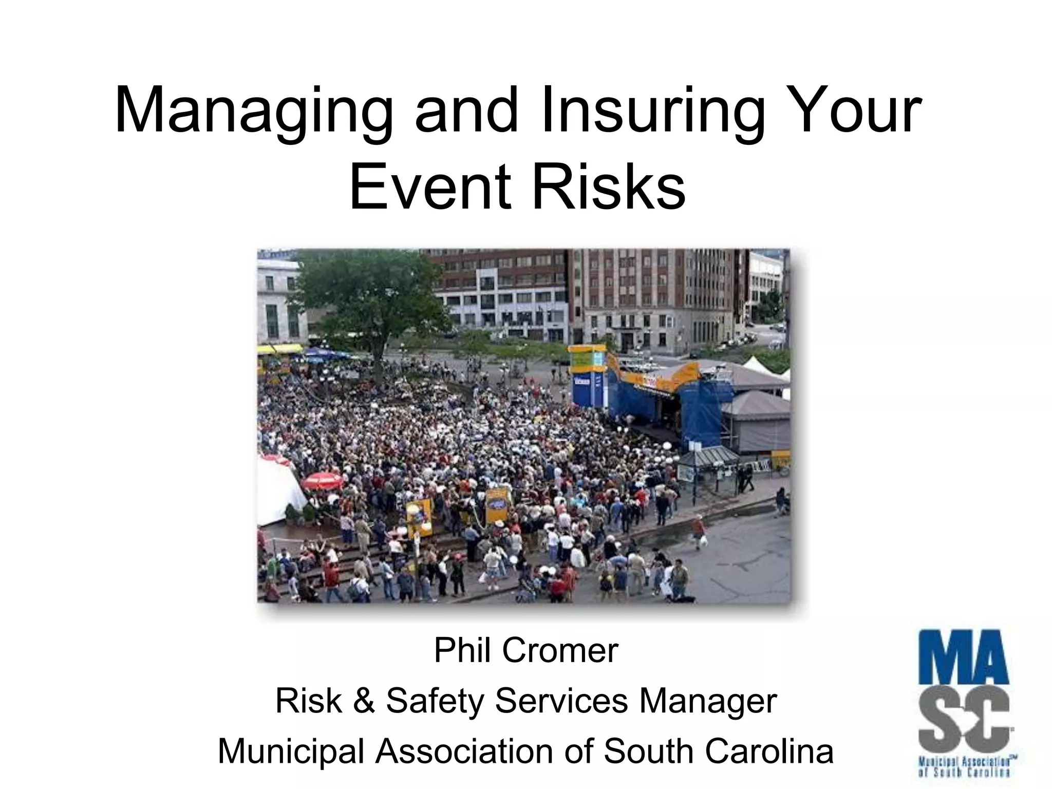 Managing & insuring your event risks | PPTX