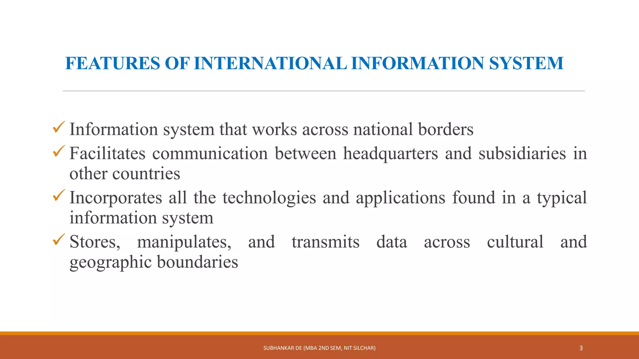Managing international information system | PPTX