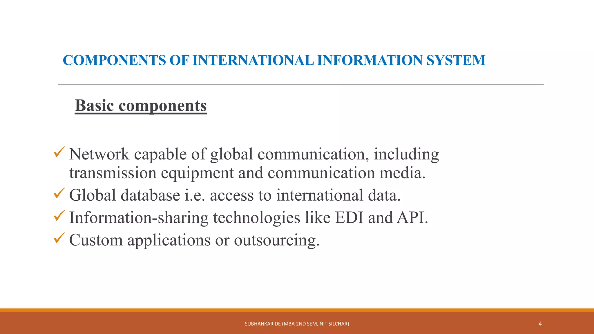 Managing international information system | PPTX