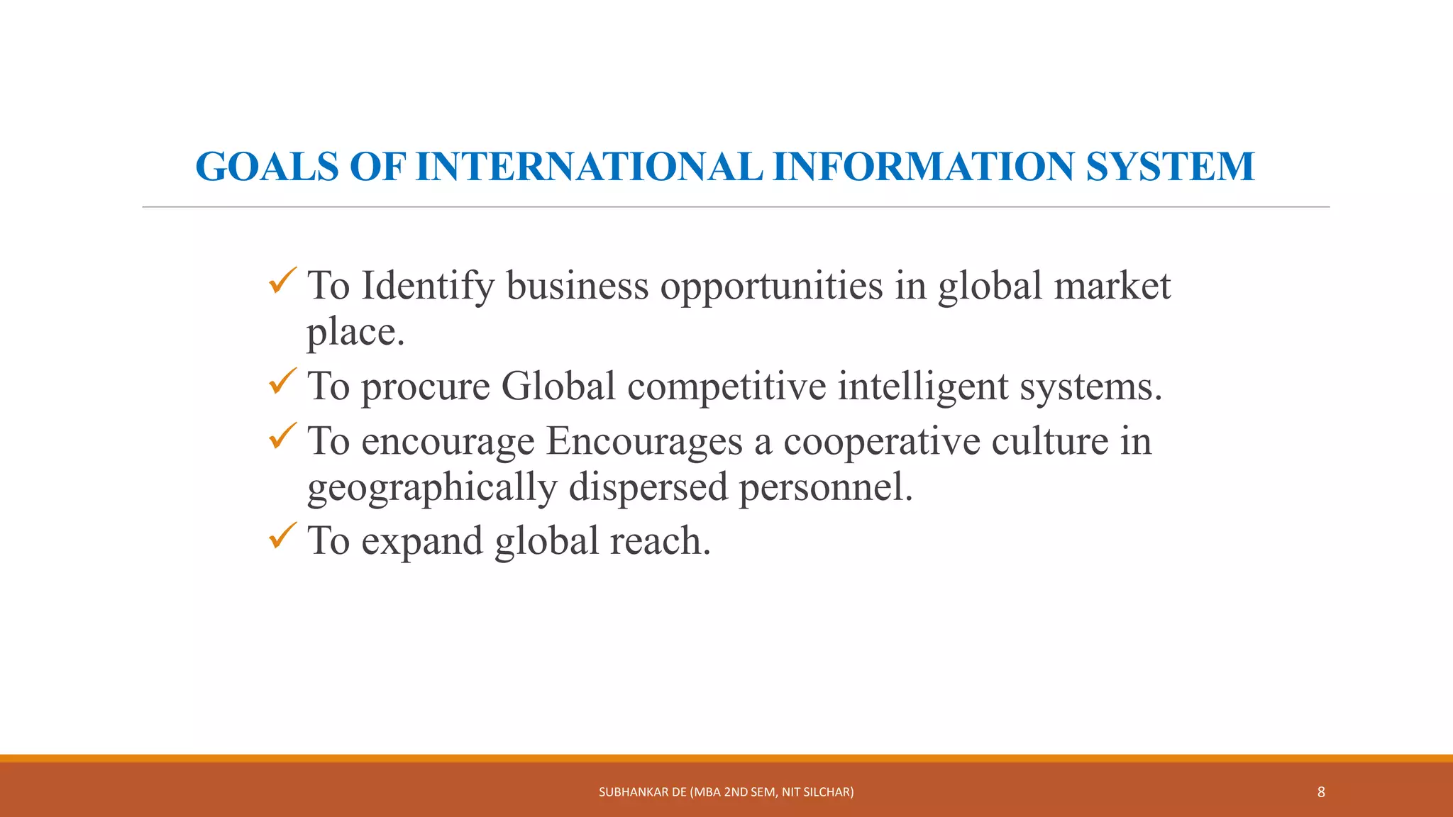 Managing international information system | PPTX