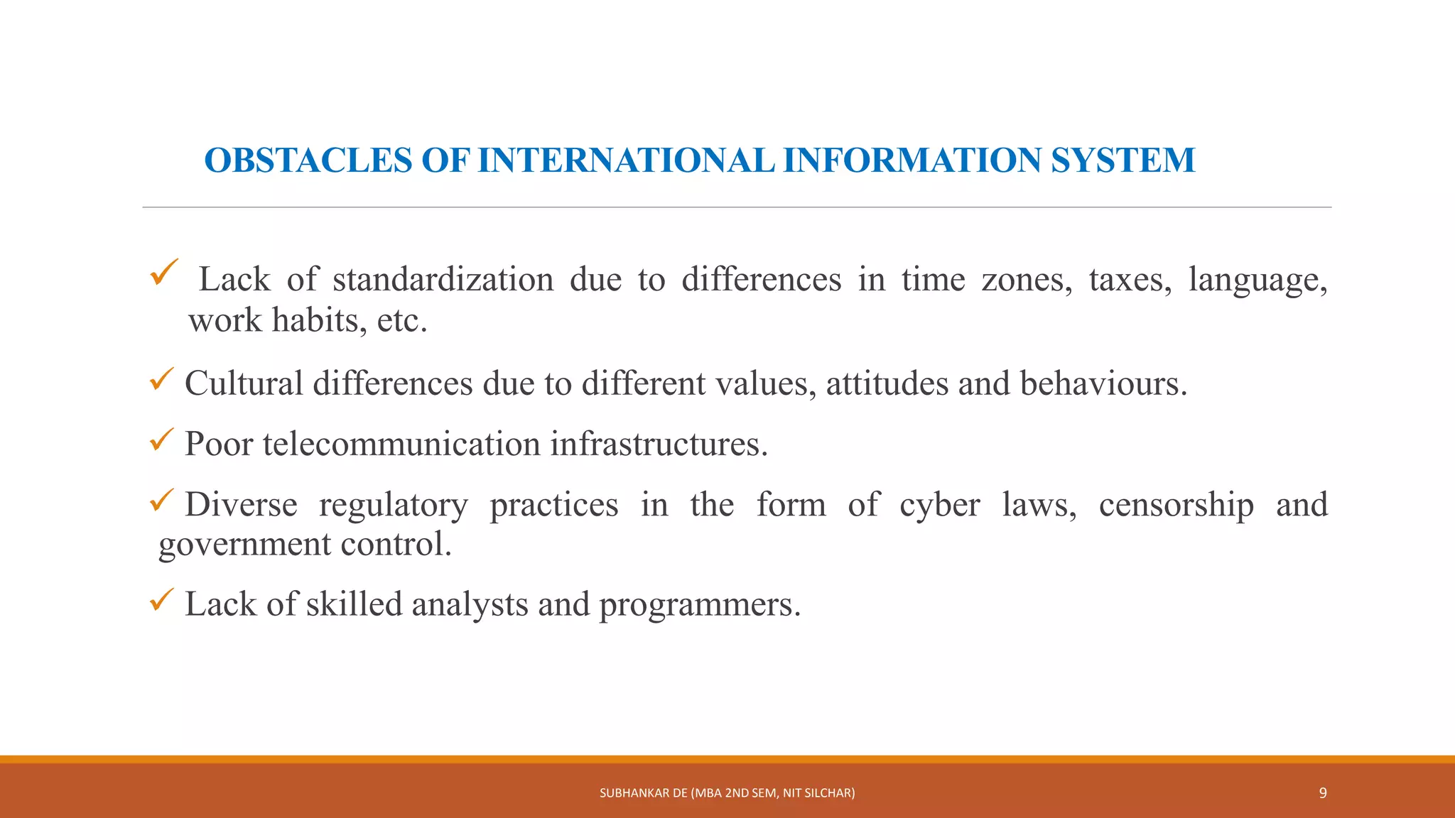 Managing international information system | PPTX