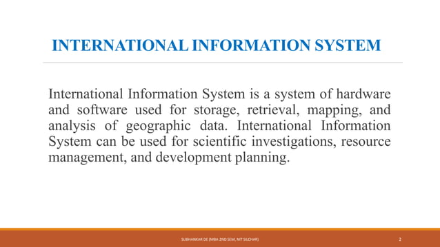 Managing international information system | PPTX