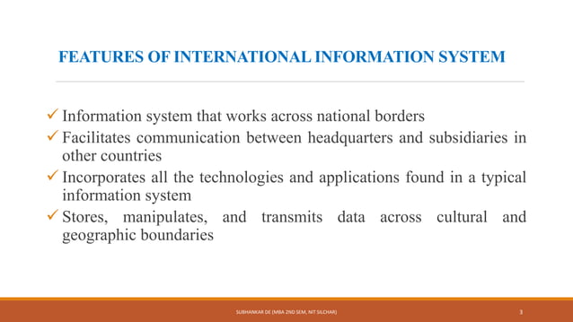 Managing international information system | PPTX
