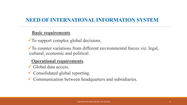 Managing international information system | PPTX