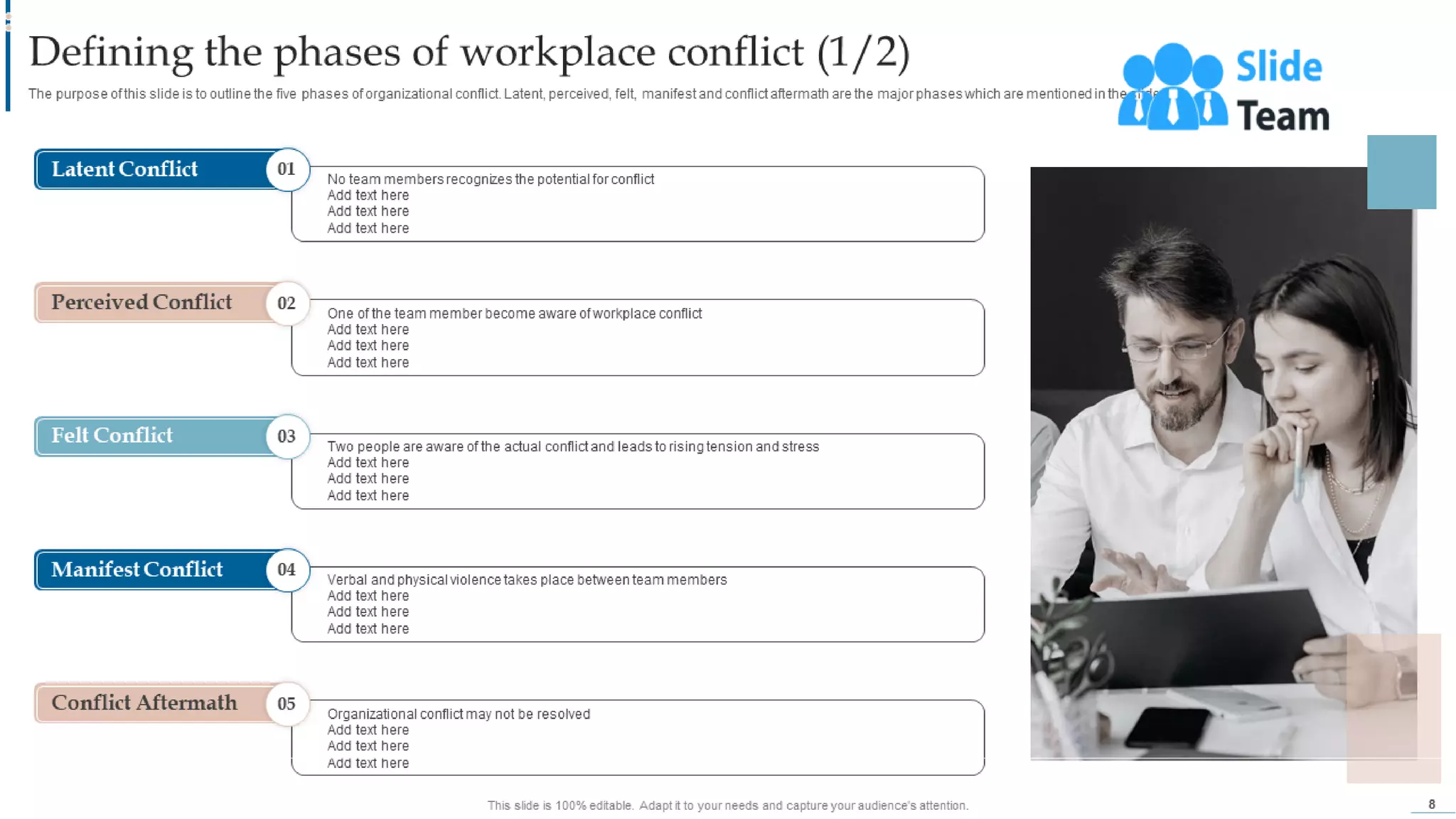 Managing Interpersonal Conflict At Workplace Powerpoint Presentation Slides | PPT | Free Download