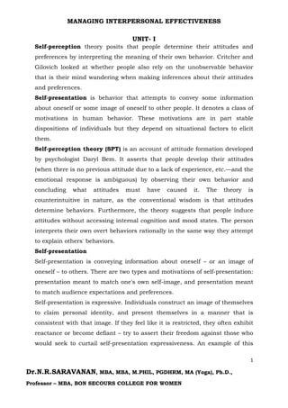 Managing interpersonal effectiveness | PDF