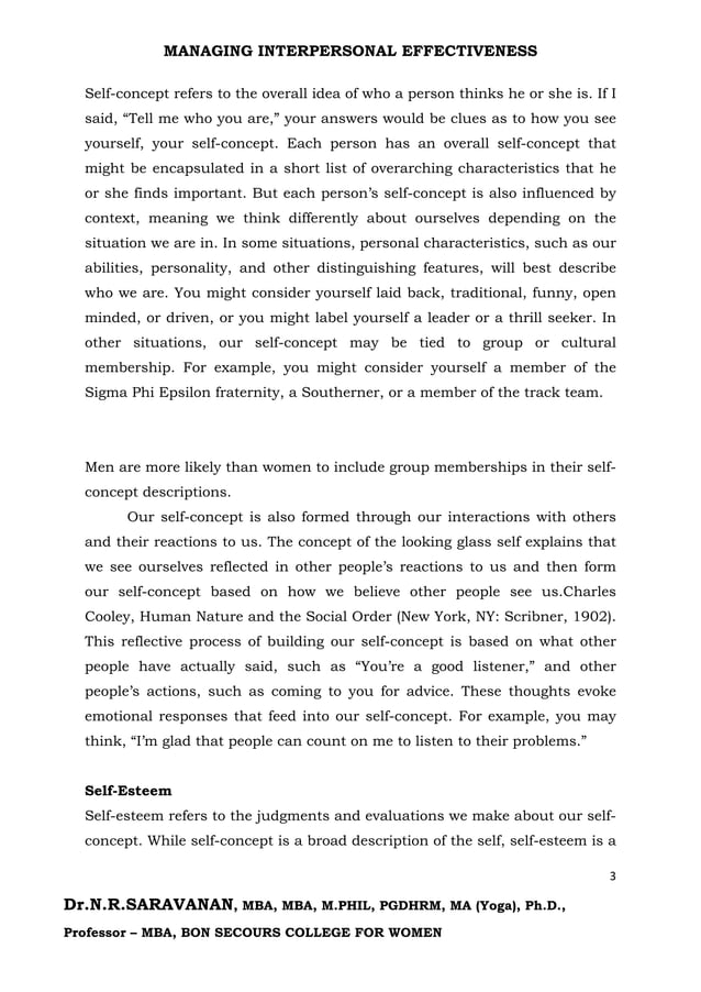 Managing interpersonal effectiveness | PDF | Family and Relationships