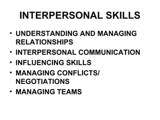 Managing interpersonal relationships lc | PPT