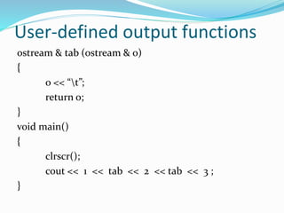Managing I/O in c++ | PPT