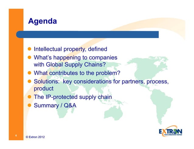 Managing IP Risk in Global Supply Chainseb | PPT