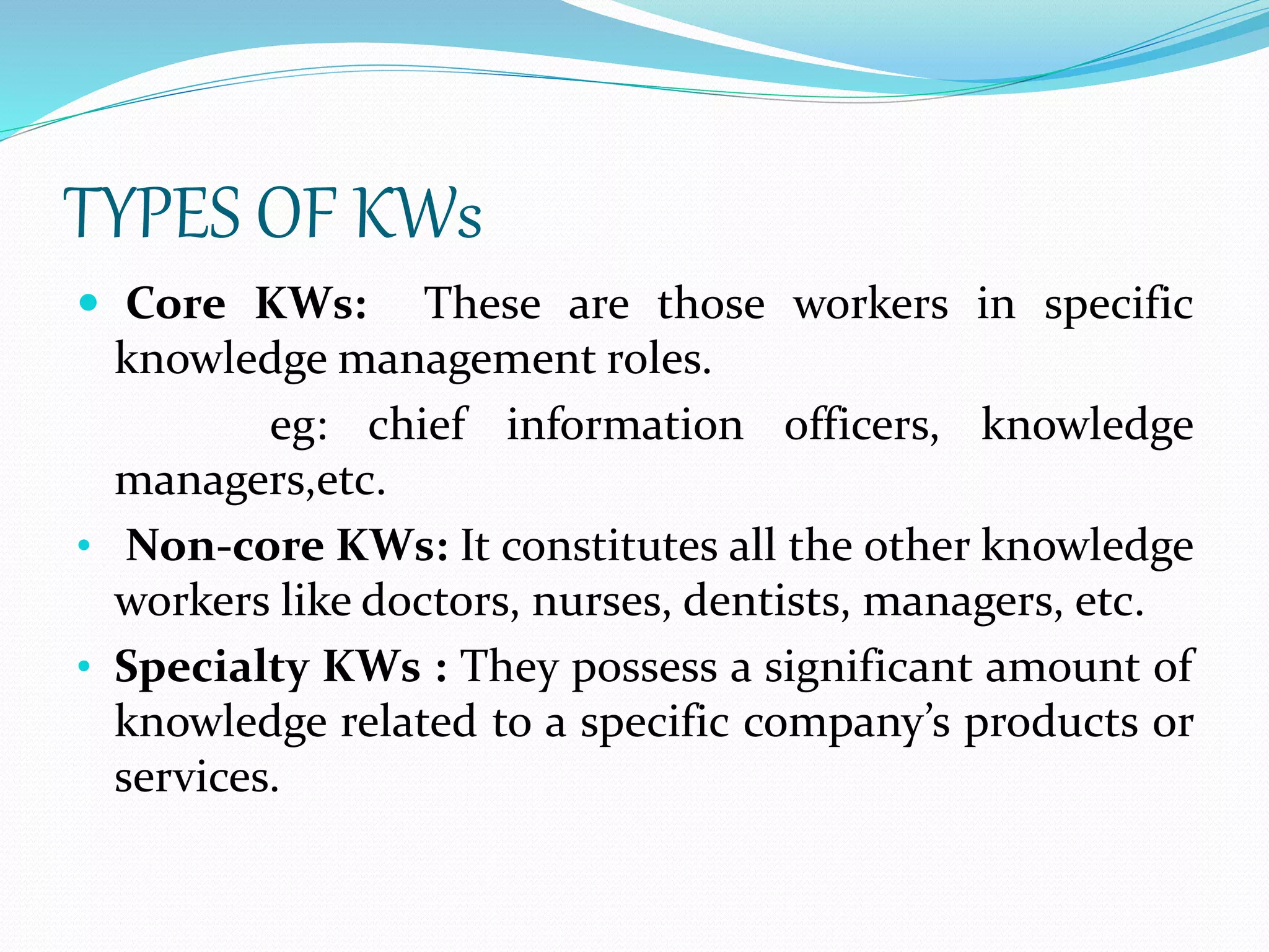 Managing knowledge workers | PPTX