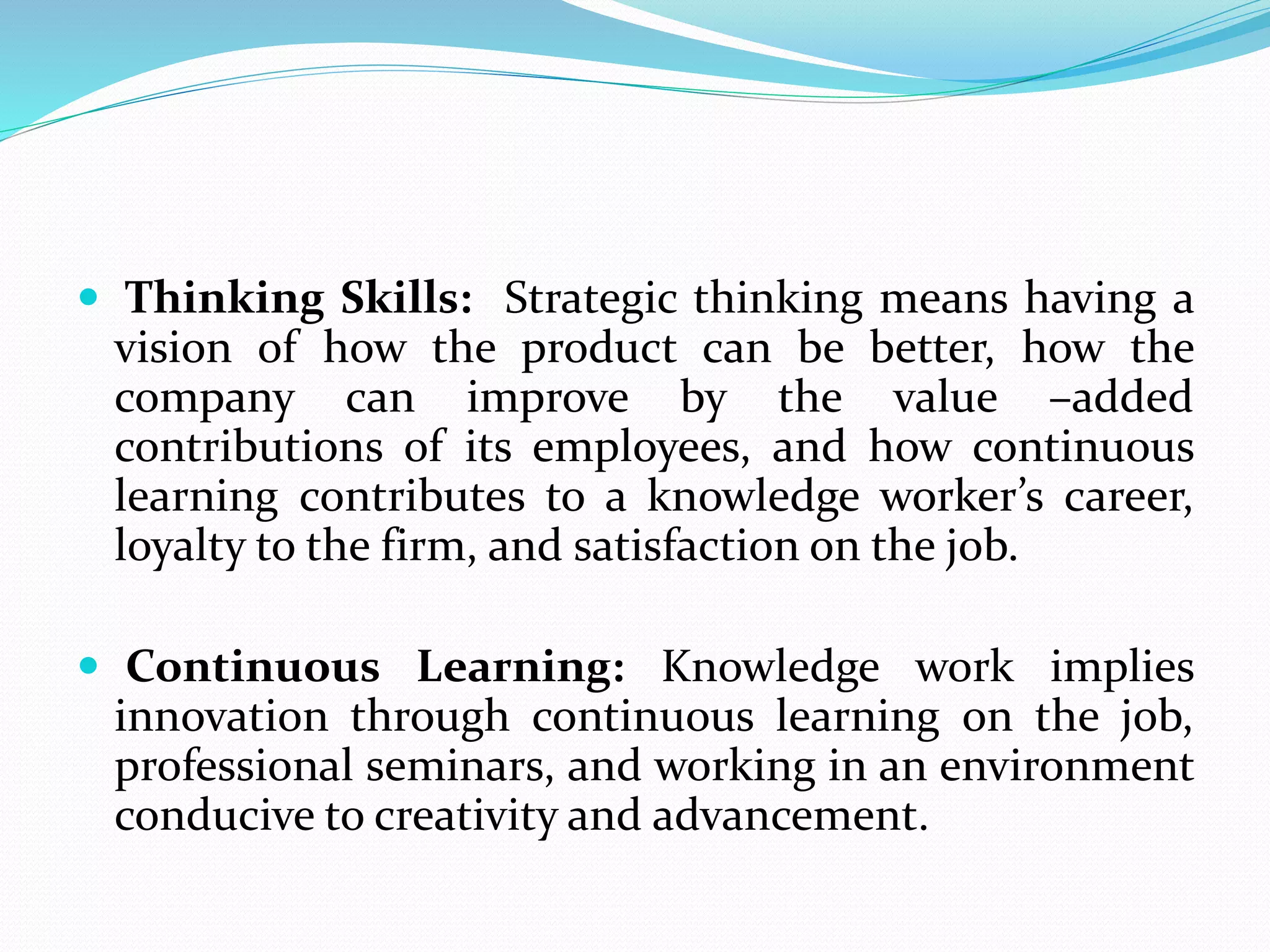 Managing knowledge workers | PPTX